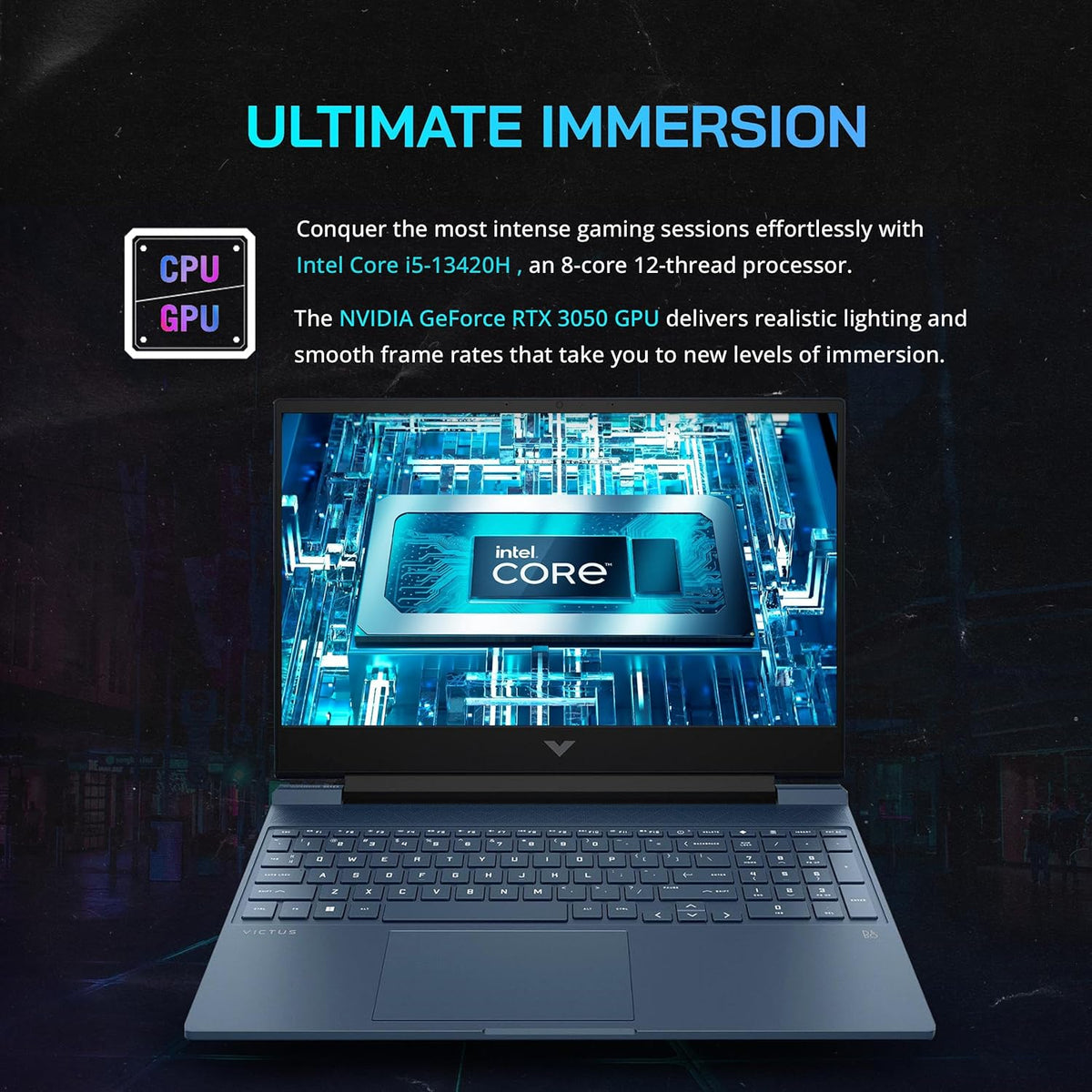 HP VICTUS GAMING, 16GB RAM, 512GB SSD, Intel Core i5-13420H, T.Video 6 ...